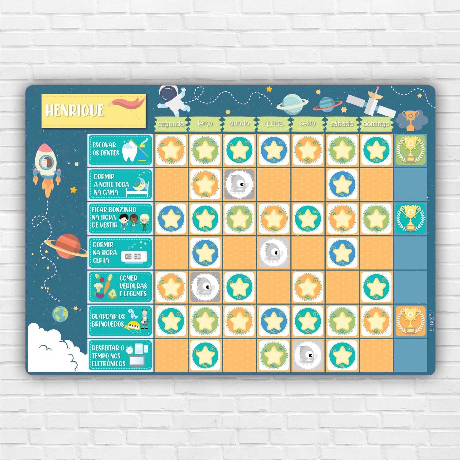 Quadrinho De Comportamento Astronauta Stixx® Adesivos Criativos
